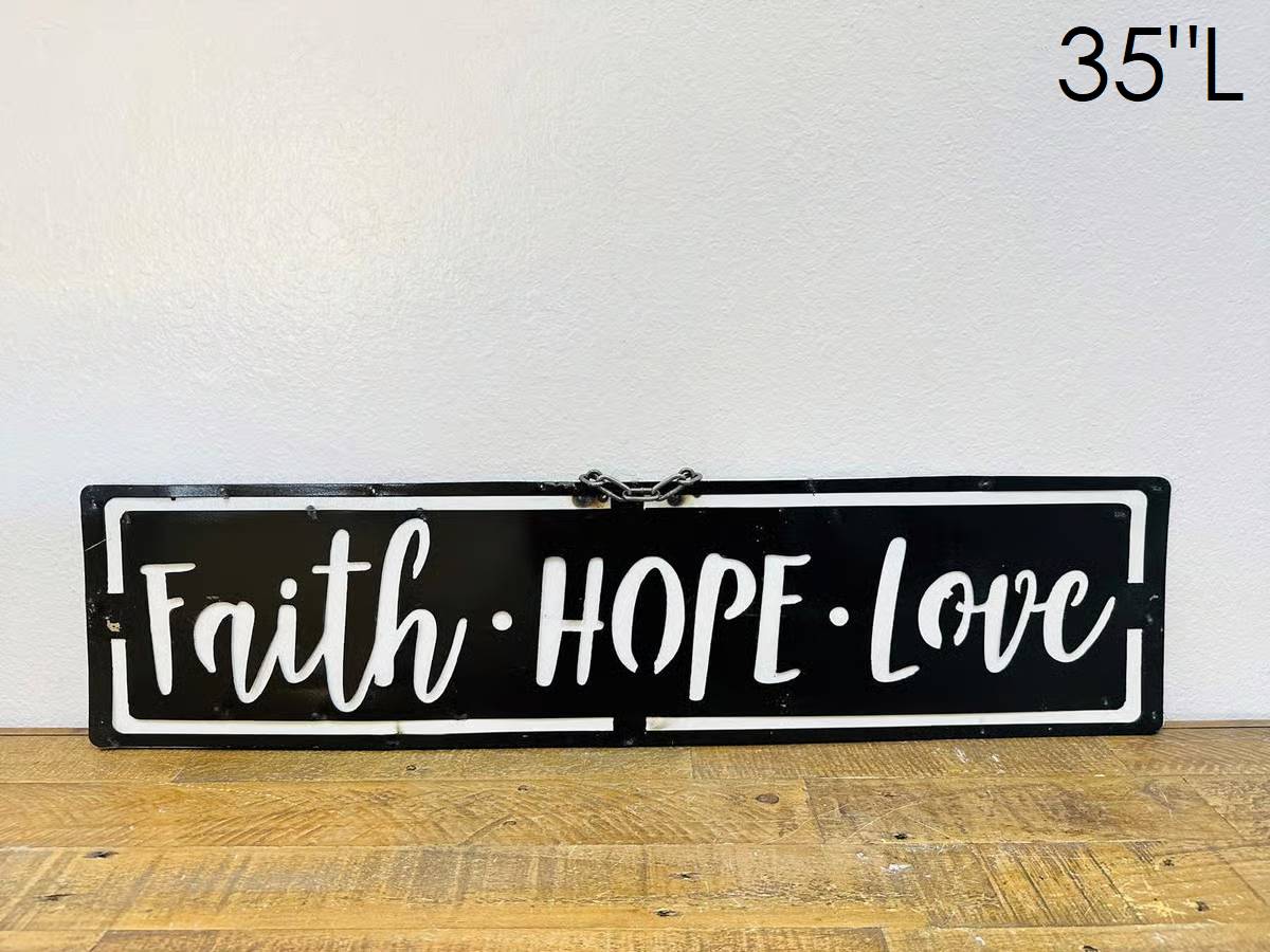 33-674 - Faith Hope Love Wall Sign – Rustic Farm Imports